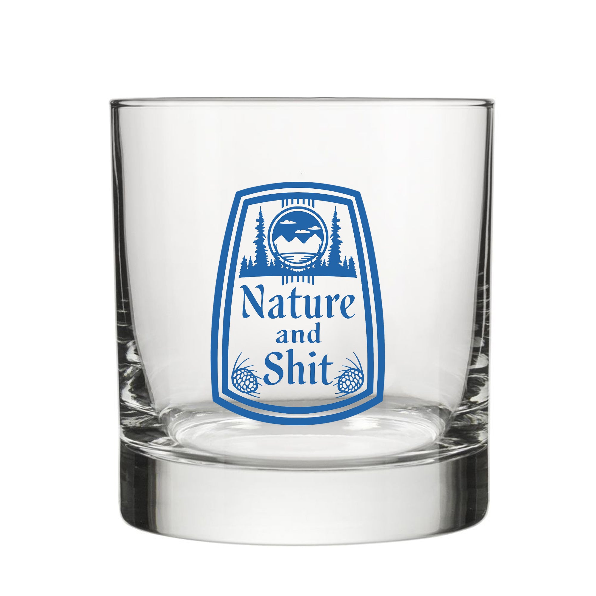 Nature and Shit Rocks Glass - Unique Design, 10 Oz Capacity, Perfect ...
